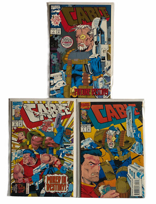 Cable #1-3 Marvel Comics 1993 VF/NM #1-Foil Cover #3-1st Appearance Of ...