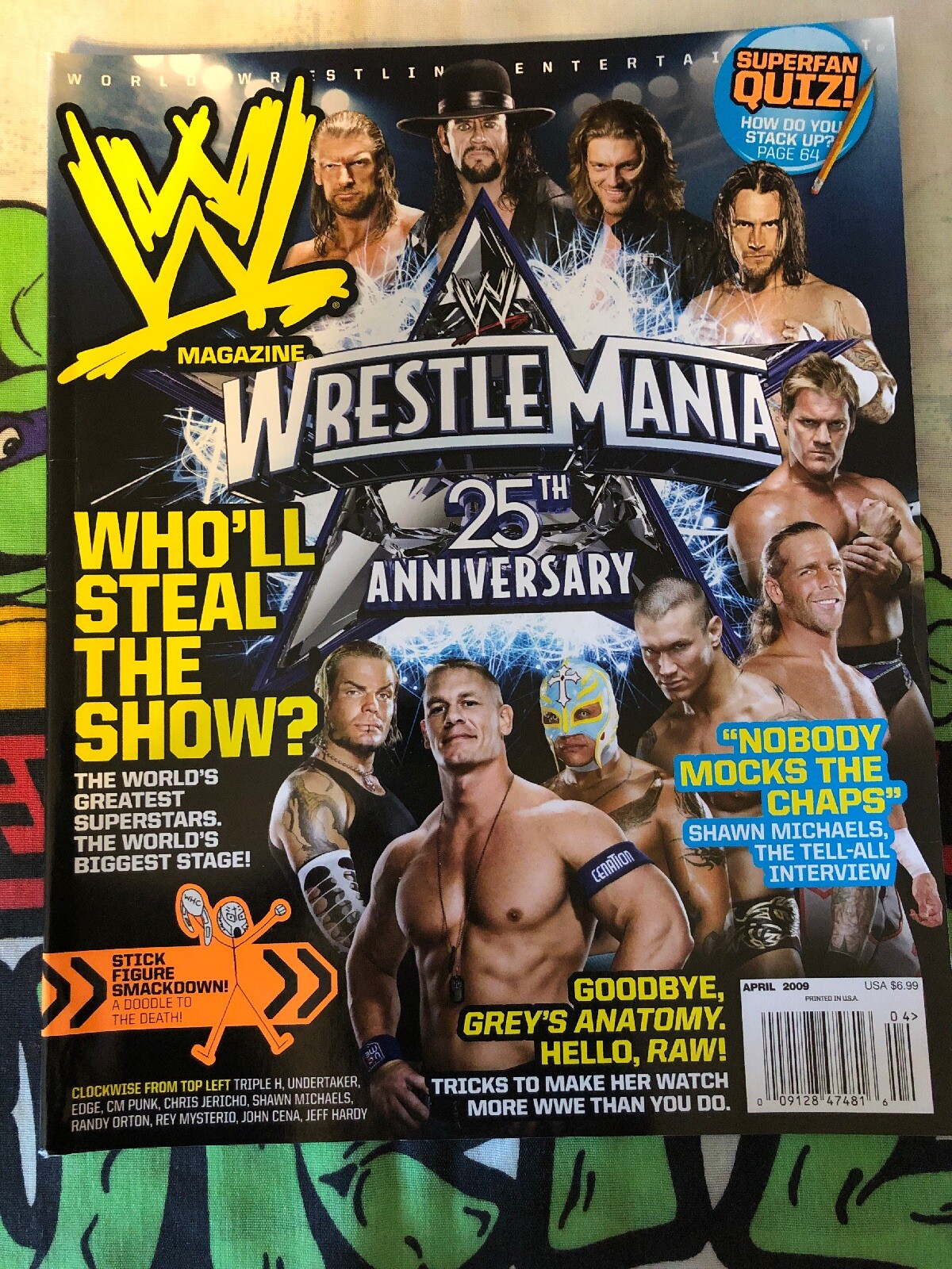 WWE Wrestling Magazine April 2009 Wrestlemania 25 John Cena Jeff Hardy ...