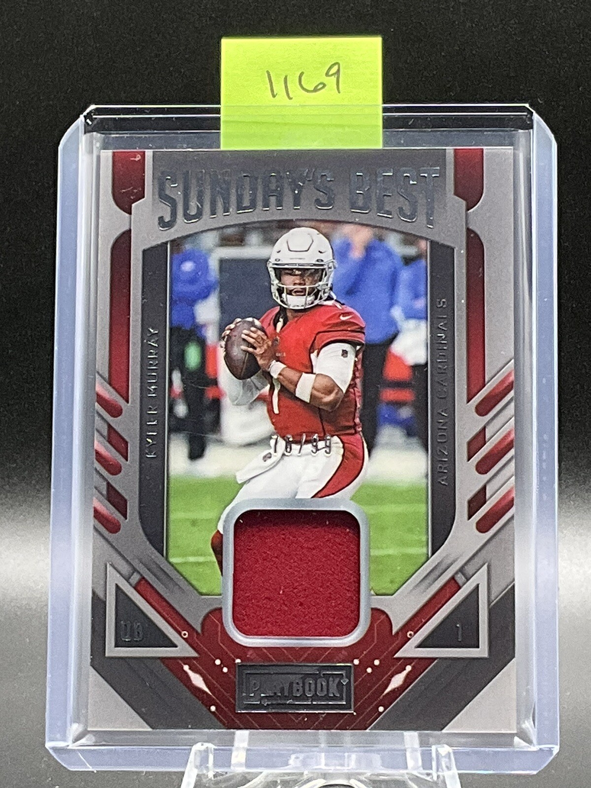 2022 Panini Playbook Sunday's Best Kyler Murray Patch Card #SB-6 76/99 ...