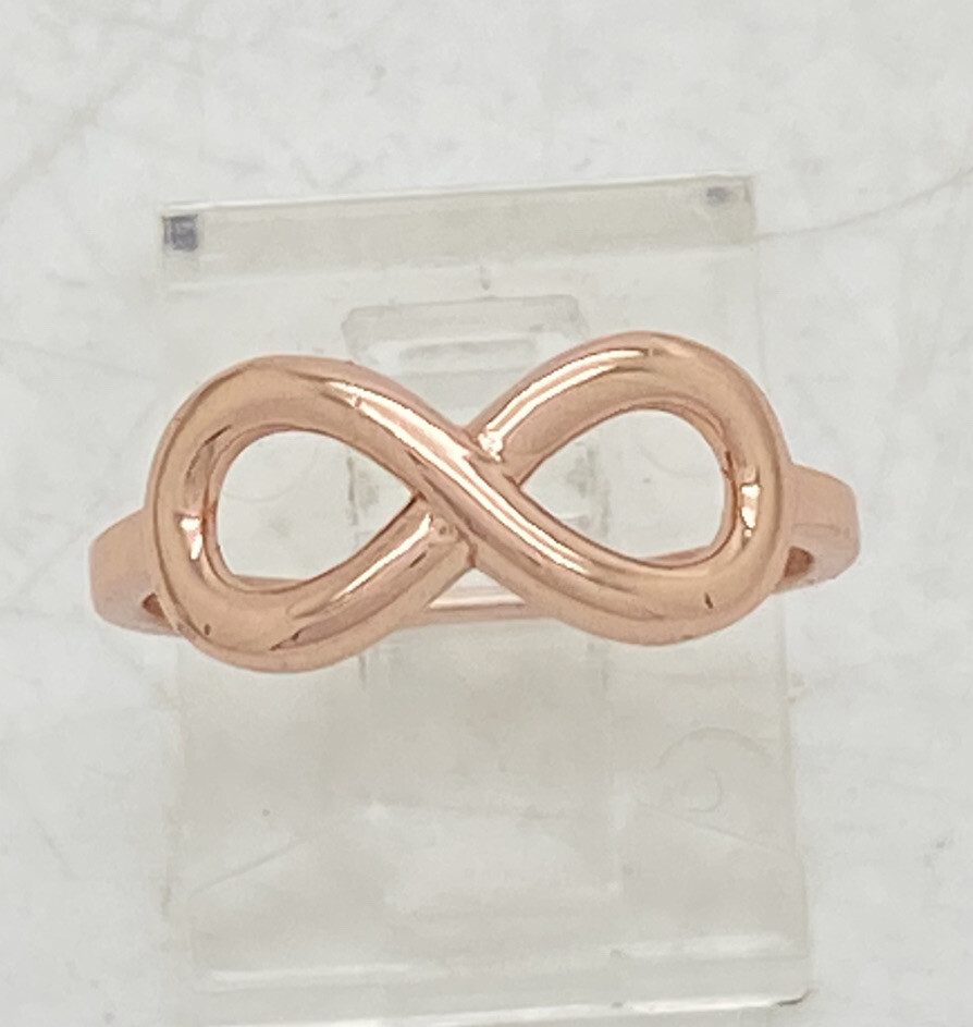 Sterling Silver ATI CN Infinity Symbol Rose Gold Tone… - Gem