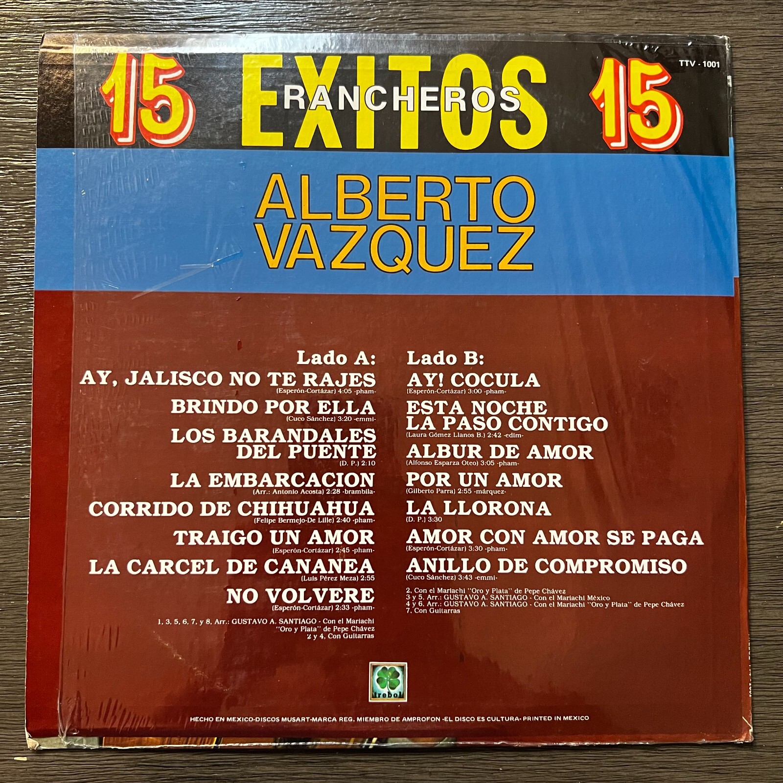 Alberto Vazquez, 15 Exitos Rancheros, 1983 Mexican Lp, Rancheras | eBay