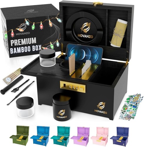 Premium Large Stash Box - Smell Proof Stash Box with Rolling Tray ...