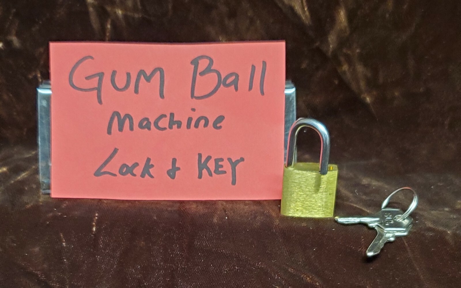 1 GUMBALL MACHINE BRASS REPLACMENT LOCK FOR GUMBALL MACHINE 1 LOCK 1-3/ ...