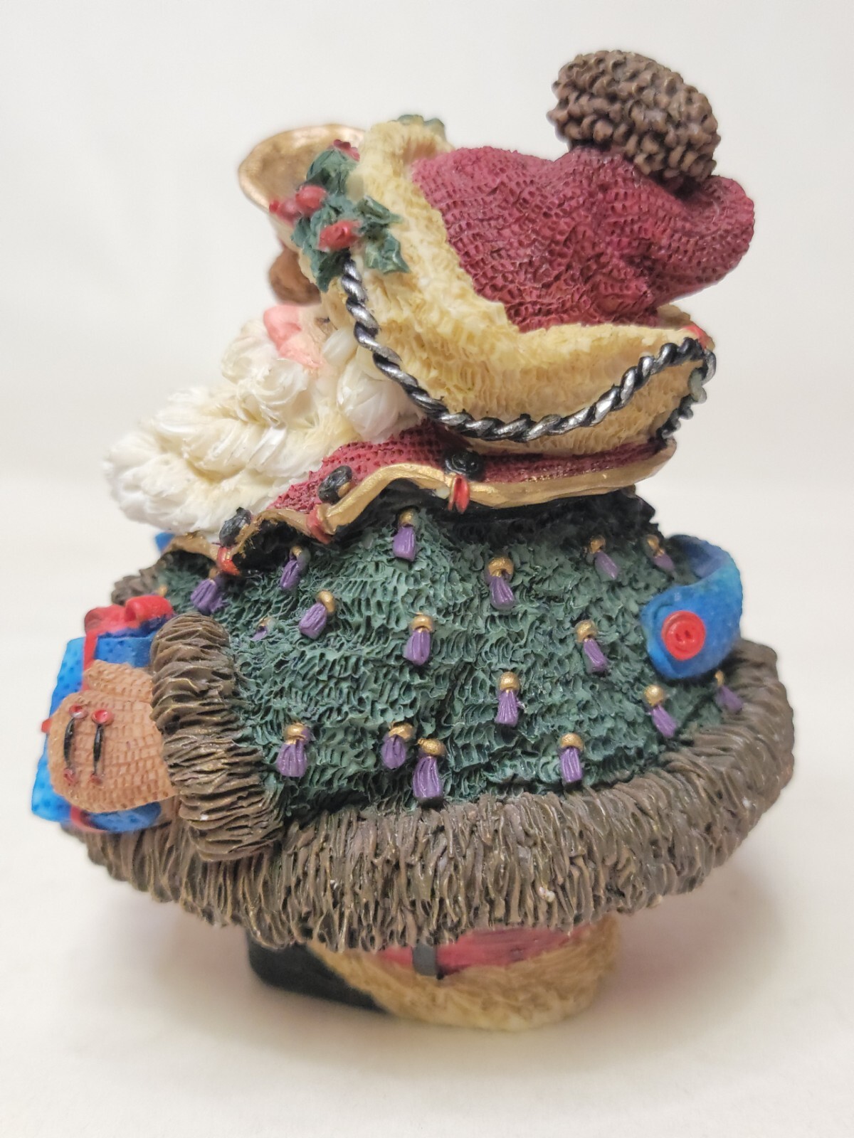 1994 Crinkle Claus Santa Figurine Christmas Ringing Bell Presents ...