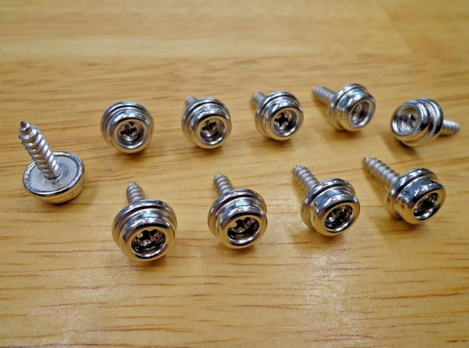 10 CONVERTIBLE TOP BOOT SNAP SCREWS! FOR OLD SCHOOL CLASSIC CAR ...