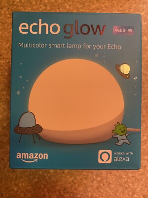 Amazon Echo Glow Multicolor Smart Lamp for your Echo White Works with ...