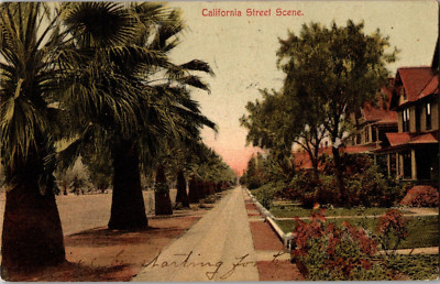 Vtg Postcard California Street Scene Postmarked 1907 | eBay