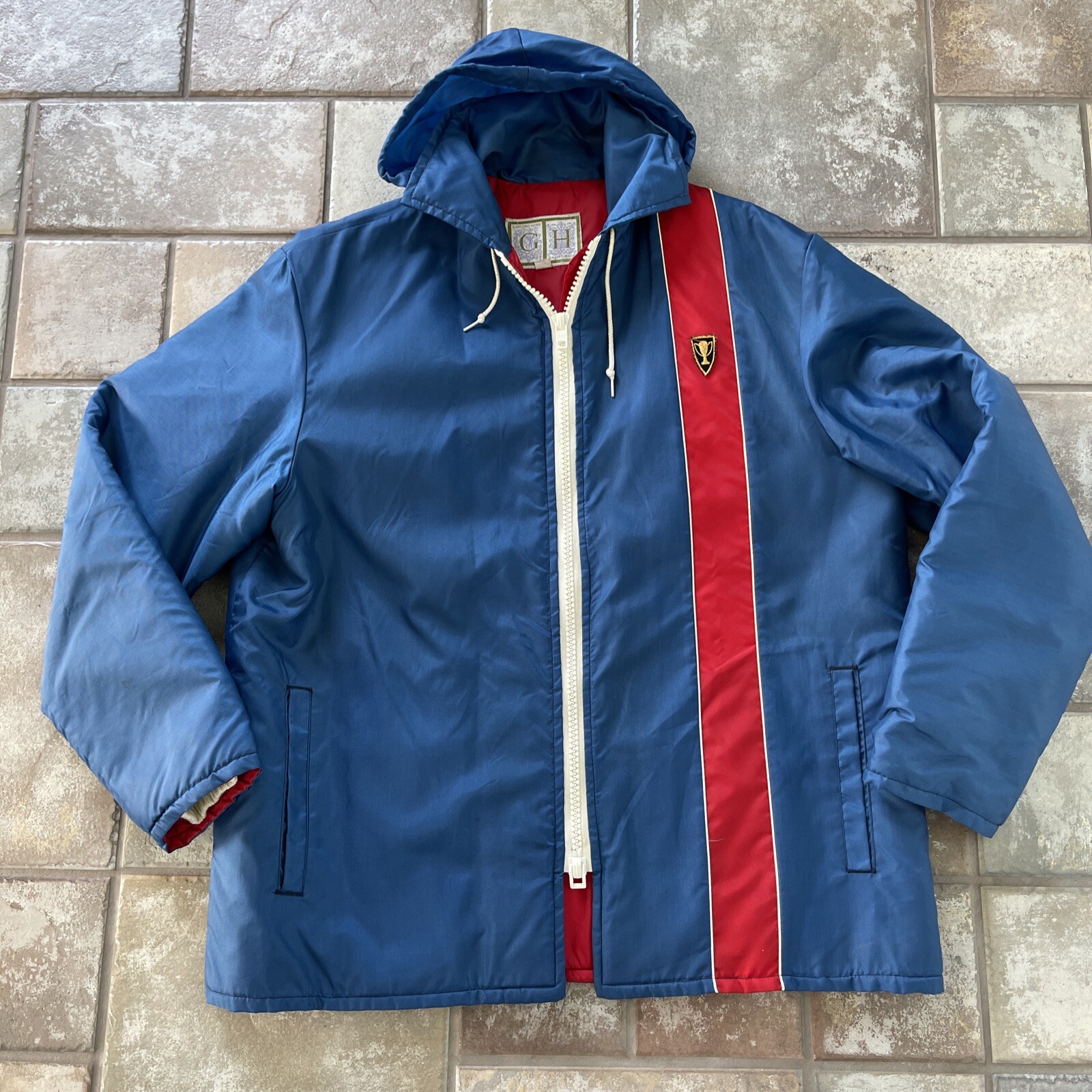 Vintage 80s Americas Cup Boating Jacket Coat Gaylord Horr Blue Red ...