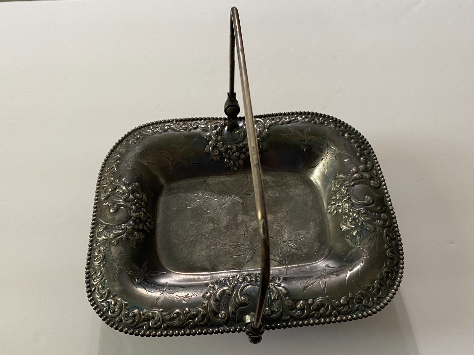 VINTAGE BARBOUR SILVER CALLING CARD TRAY BASKET | eBay