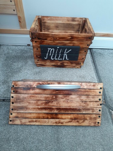 Outdoor Milk Bottle Box Egg Box Wooden Handmade Milk Box Milk Carrier ...
