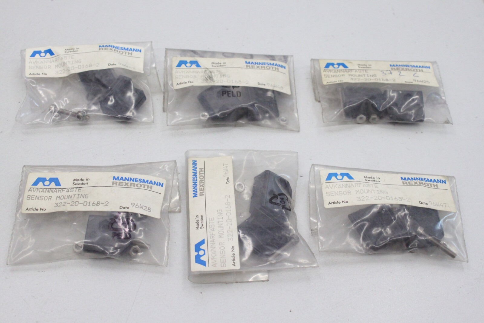 6x MANNESMANN REXROTH Sensor Bracket Halterung Mounting 322-20-0168-2 ...