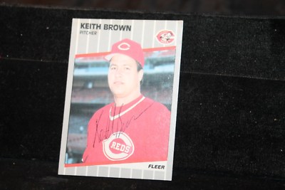 Keith Brown Cincinnati Reds Baseball Signed Card Autographed Auto | eBay