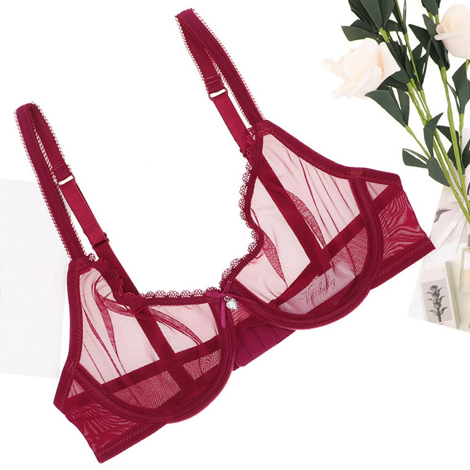 Lady Bras Set Underwire See Through Sexy Lingerie Lace G-string Briefs ...