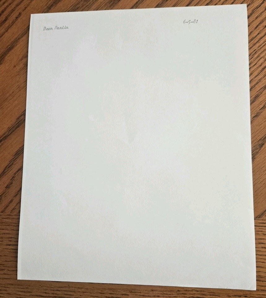 Dean Martin rare early signed 8x10 photo, actor & entertainer, "The Rat ...