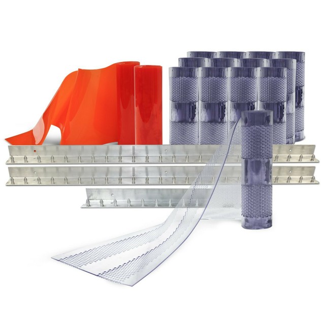 Aleco 443581 Clear-Flex II Standard AirStream Perforated PVC Strip Door ...