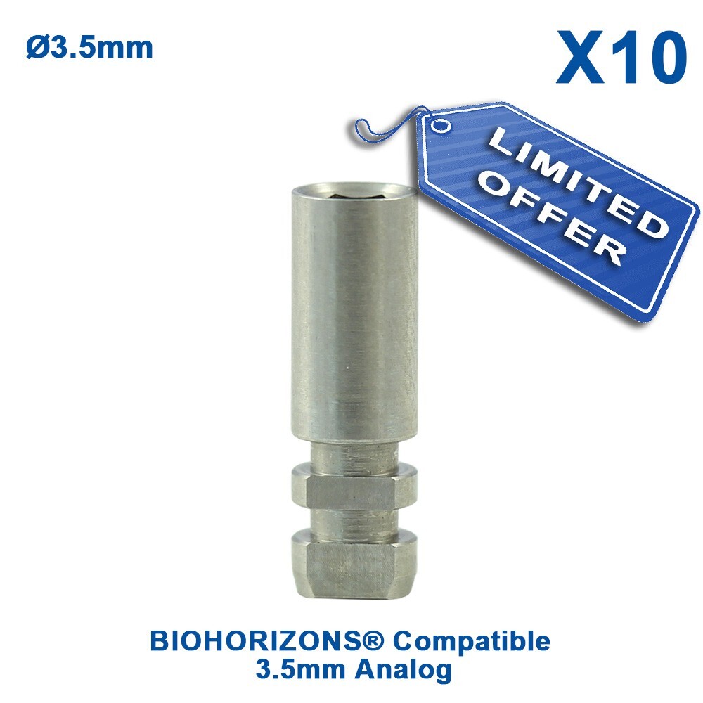 X10 Dental BIOHORIZONS® Compatible 3.5mm Analog Int Hex Lab Replica ...