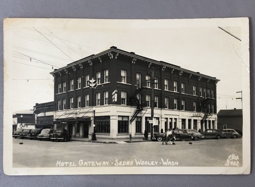 1950 HOTEL GATEWAY Washington SEDRO WOOLLEY Real PHOTO Postcard RPPC ...