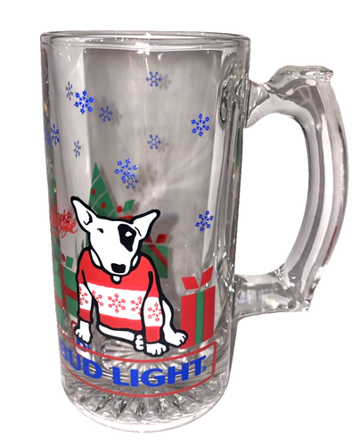 Spuds MacKenzie Christmas Beer Mug Bud Light Anheuser Busch '87 5.5 ...