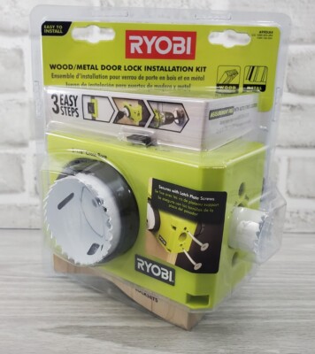 RYOBI Hole Saws Bits Wood/Metal Door Lock Installation Kit A99DLK4 ...