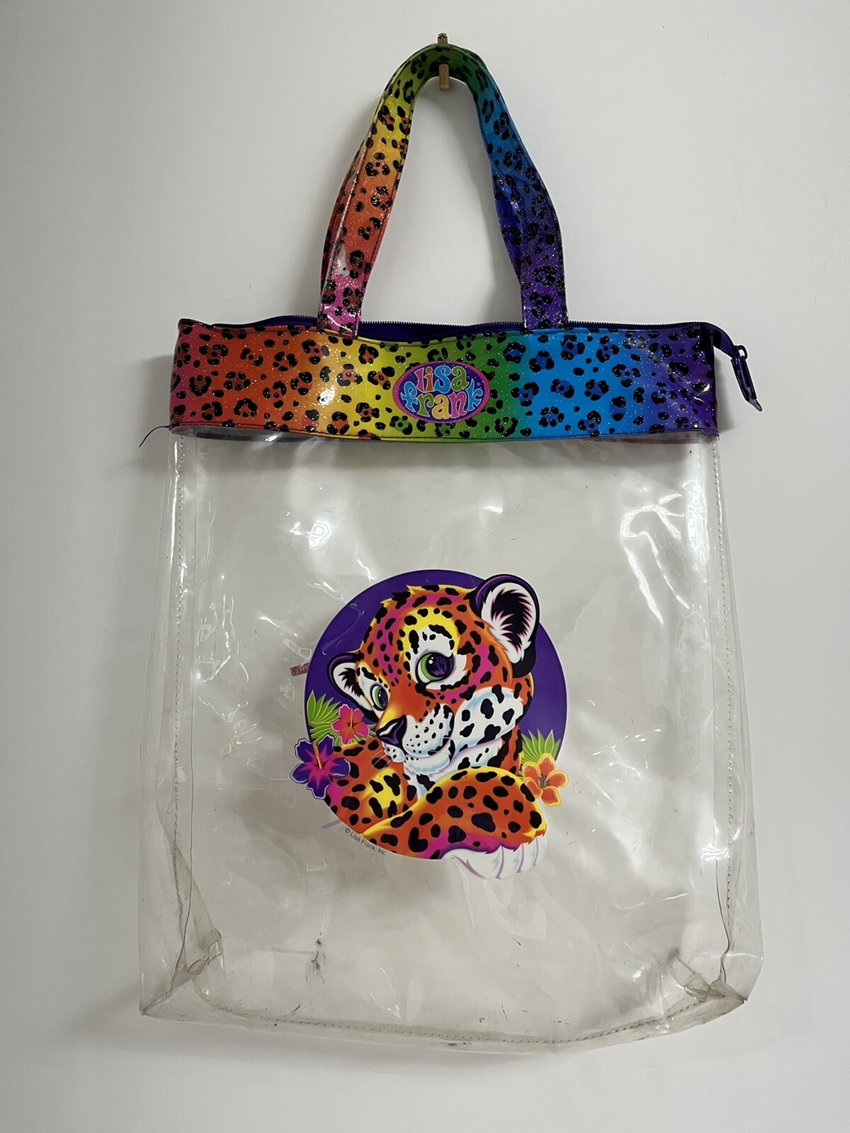 VINTAGE RAINBOW Baby tiger lisa frank shoulder clear … - Gem