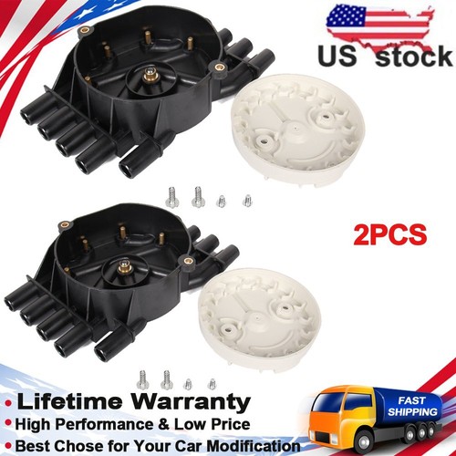 2X Distributor Cap w/ Rotor Kit For Chevrolet C3500 Express K1500 2500 ...