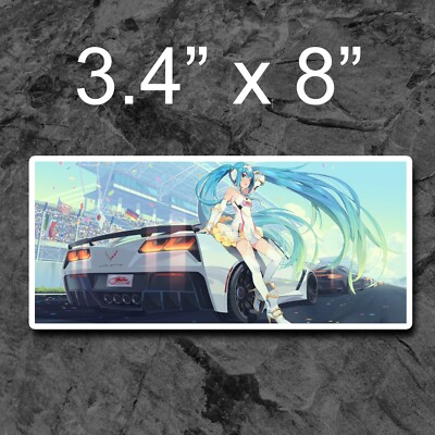 Hatsune Miku Sticker Vocaloid Race Queen Outfit Racer Sticker Car Decal ...