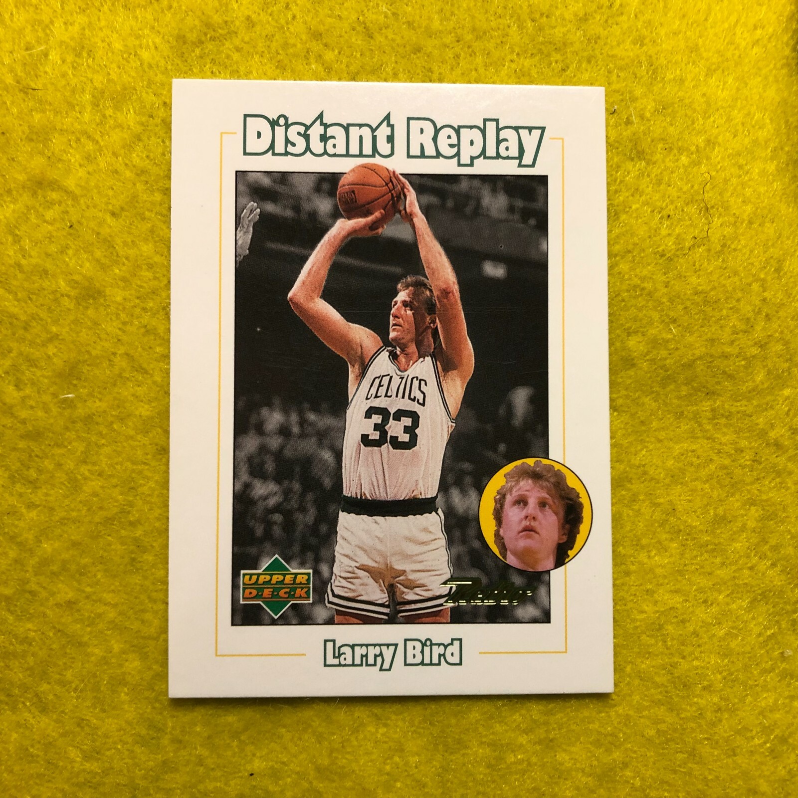 LARRY BIRD , BOSTON CELTICS 2000 RETRO , DISTANT REPLAY , INSERT CARD D ...