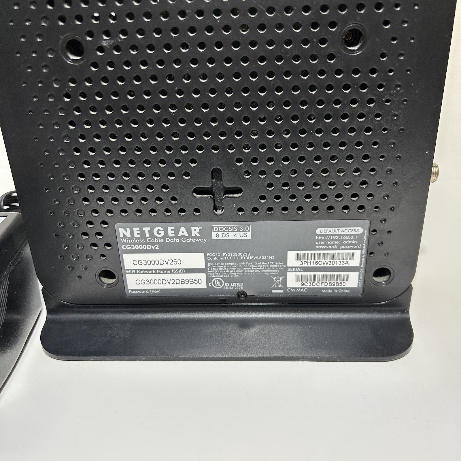 Netgear CG3000Dv2 N450 DOCSIS 3.0 Modem Wireless Router 4 Port for sale ...