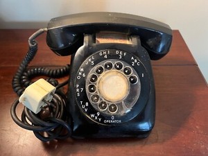 Black Rotary Dail Phone TE160