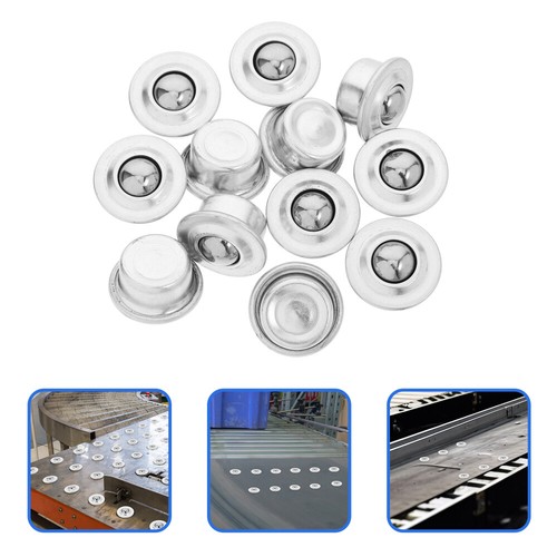 12 Pcs Bearing Wheel Deep Groove Ball Rollers Casters Low Profile Heavy ...