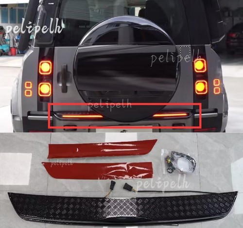 FOR Defender 90 110 130 2020-2024 Rear external Bumper black LED ...