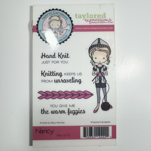 Taylored Expressions Hand Knit Rubber Stamp Set of 5 Stitches Cling ...