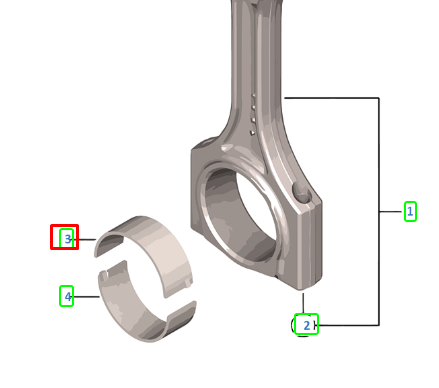 BMW 1 E88 Crankshaft Connecting Rod Bearing Shell 11247576715 NEW ...