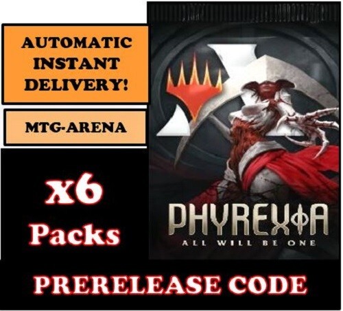 MAGIC MTG ARENA CODE CARD PHYREXIA ALL WILL BE ONE 6 BOOSTER PACKS ...