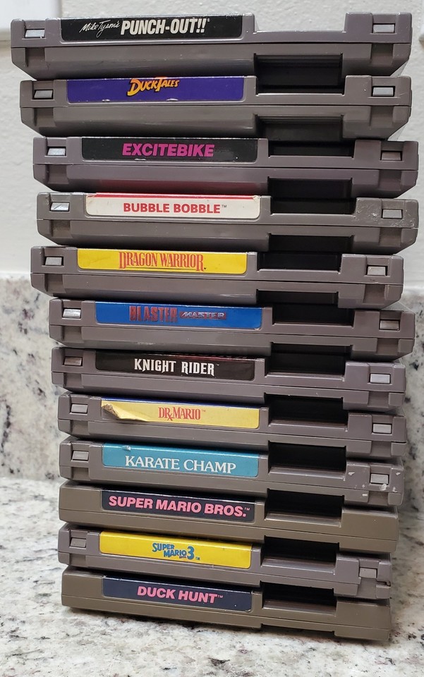 NES lot of 12 games - All tested and working - includes two 5 screw ...