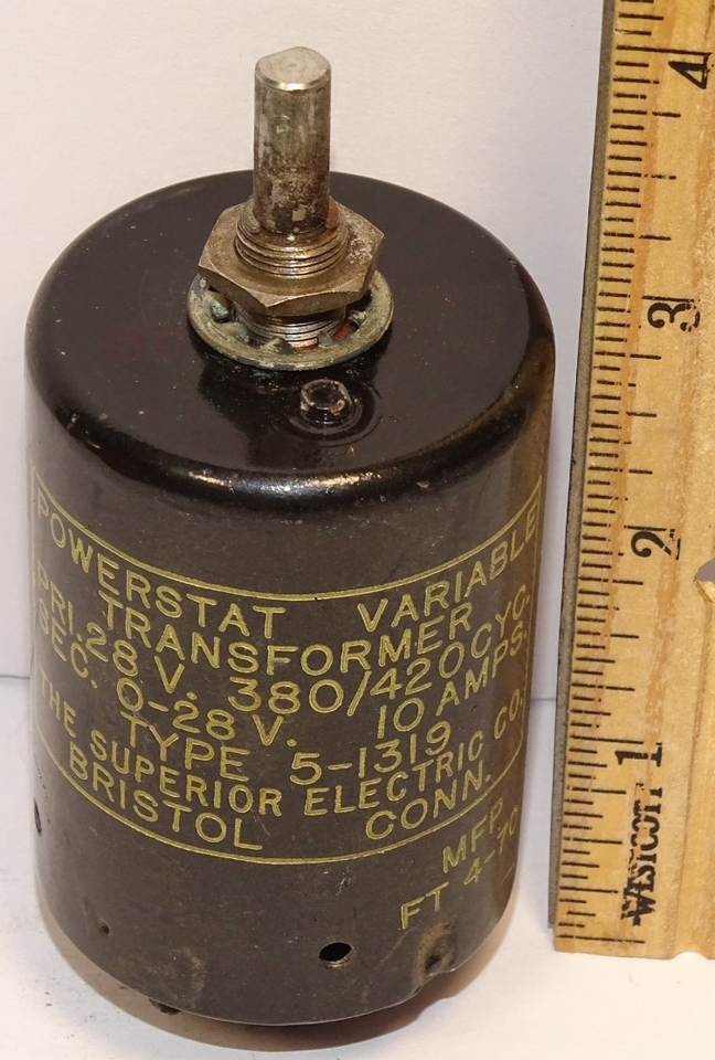 Vintage Superior Electric TYPE 5-1319 Aerospace Transformer Variable ...