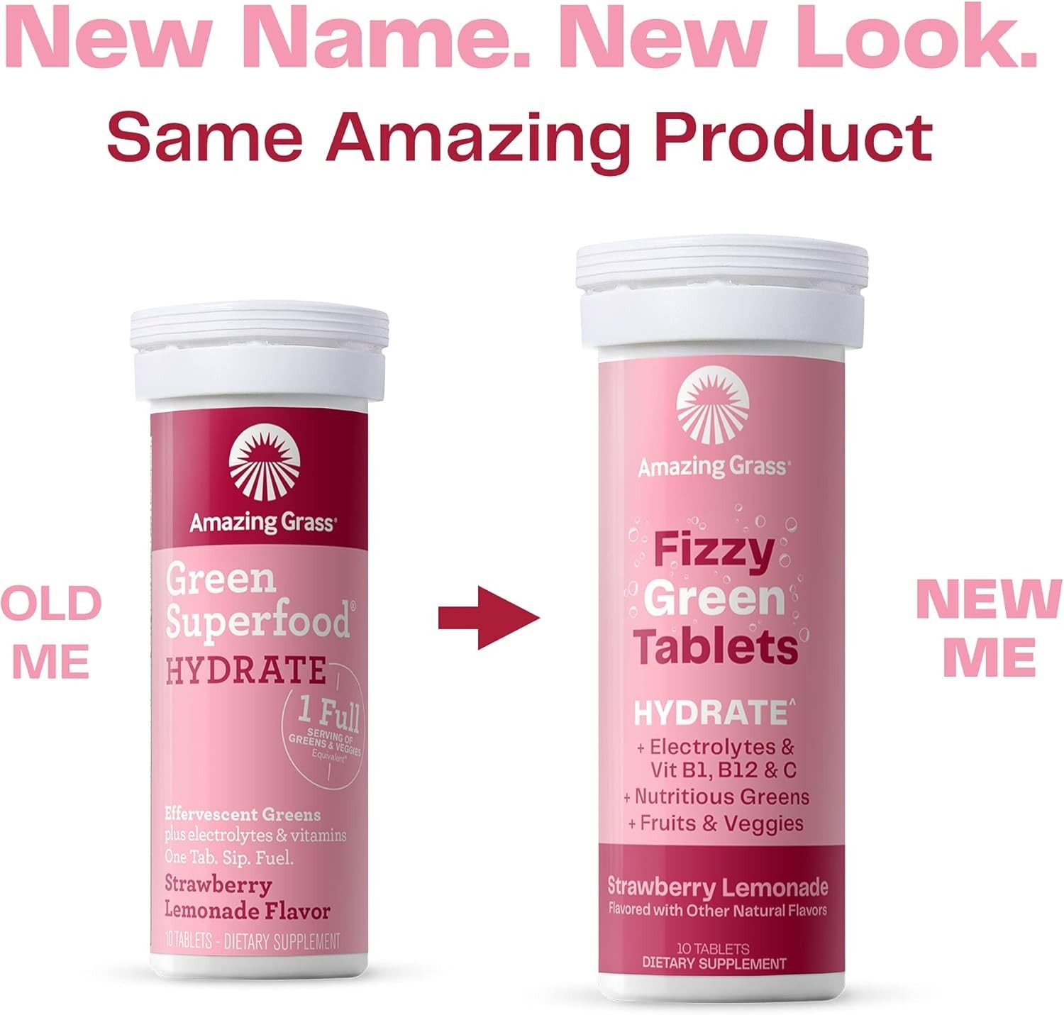 Amazing Grass Electrolyte Tablets, Fizzy Greens Water Flavoring Tablet ...