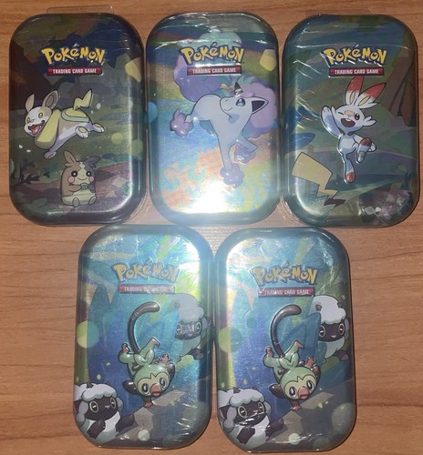 Lot Of 5 (C22) Pokemon TCG Galar Pals Mini Tins*SEALED**IN HAND ...