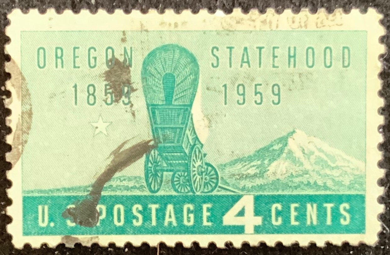 US 1959 - OREGON STATEHOOD CENTENNIAL 1859-1959 - 4c USED STAMP | eBay