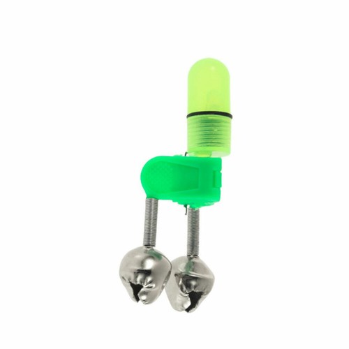 10x Plastic Clip Double Rod Bite Alarm Fishing Bells Twin Ring Night ...
