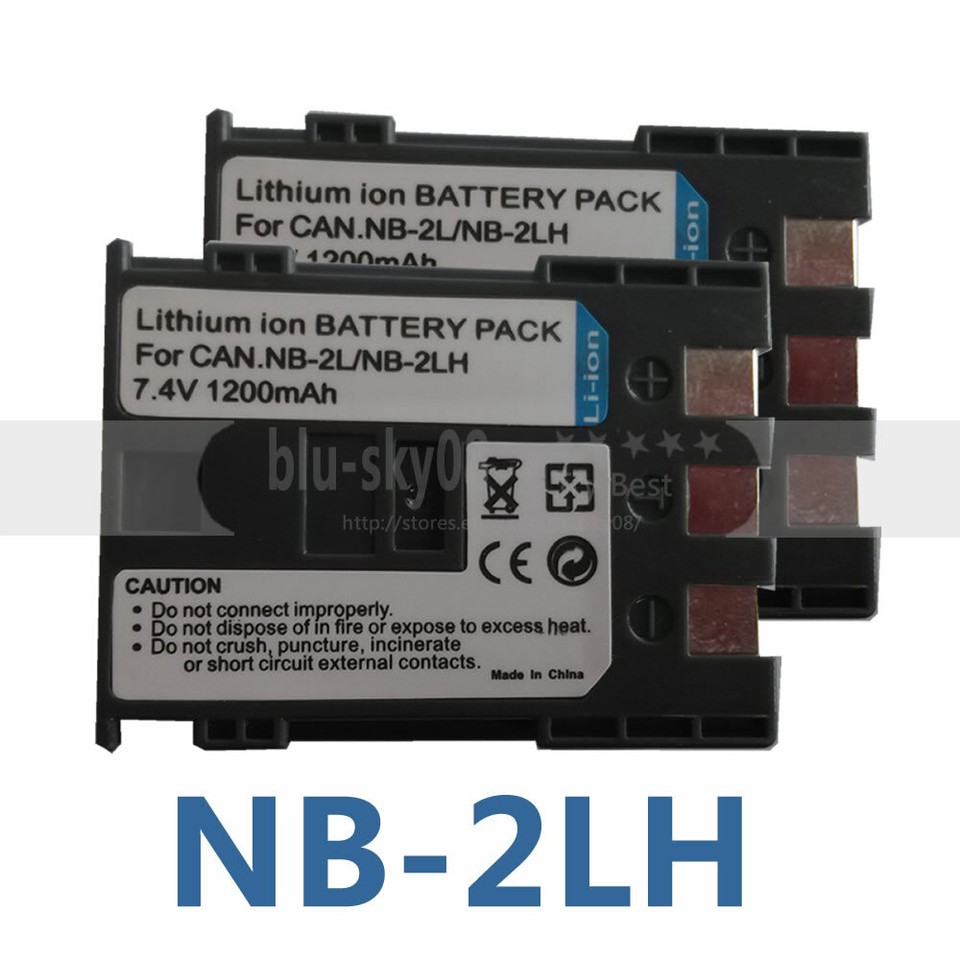 2PCS Battery for CANON EOS 350D 400D NB-2LH NB-2L PC1018 E160814 G9 G7 ...