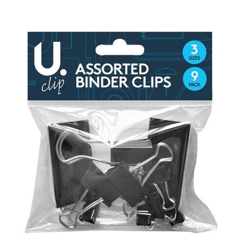U. Binder Clips 9pk, 3 Sizes Assorted | eBay
