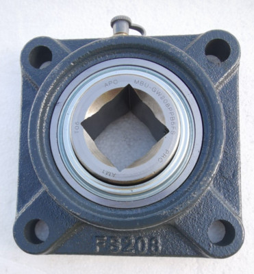 Premium 1-1/8" Square Bore GW208PPB5 Bearing & 4-Bolt Flange for ...