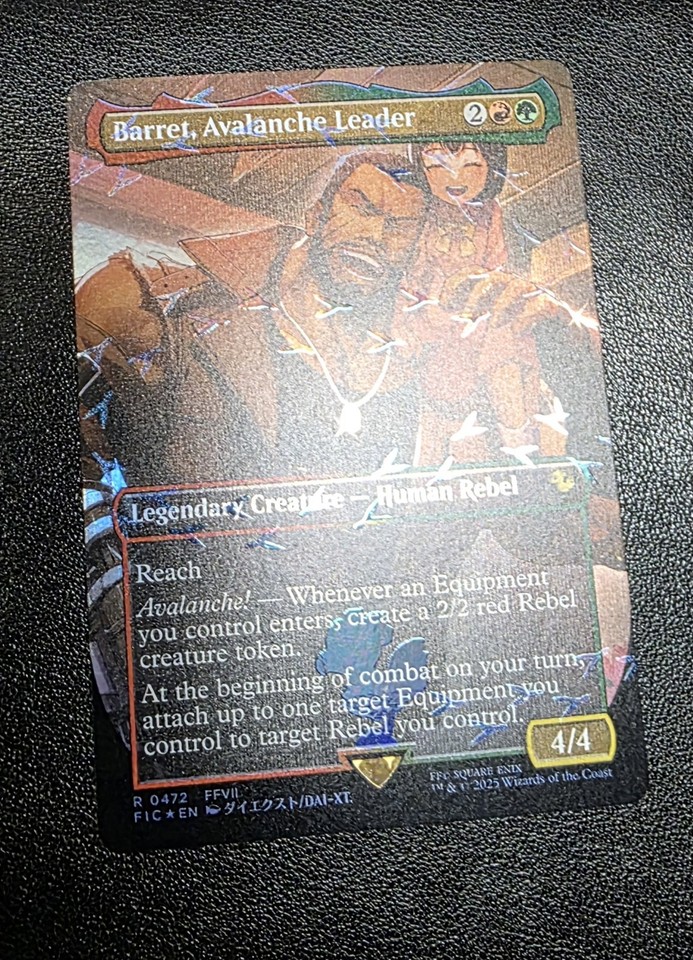 Barret, Avalanche Leader Mtg Card Track Foil Extended Art Final Fantasy ...