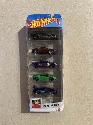 Hot Wheels HW Motor Show 1:64 Diecast 5-Car Set Aston Martin Ferrari ...