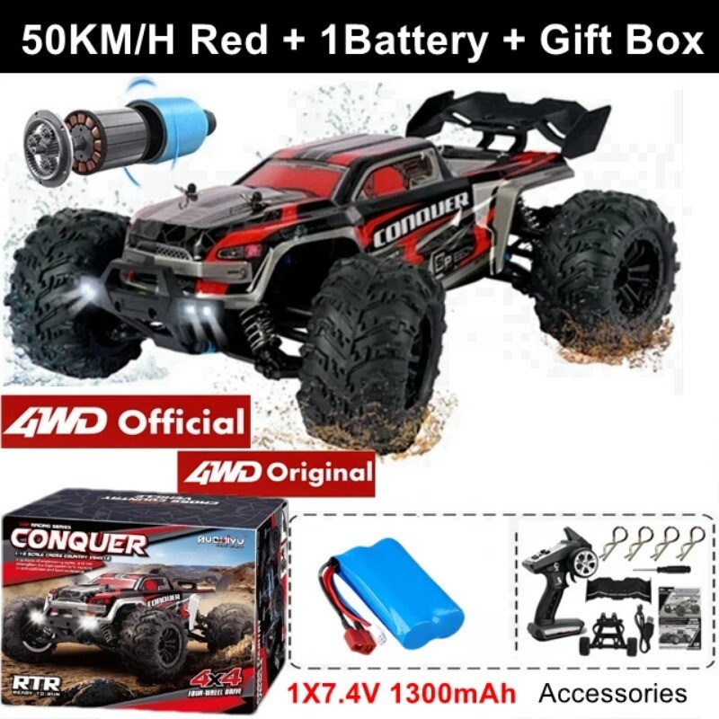 Brushless 80KM or 50KM/H 4WD RC Car With LED Cars Drift 4x4 Off Road ...