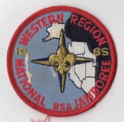 1985 BSA National Jamboree Patch Western Region RED Bdr. [KY-6327] | eBay