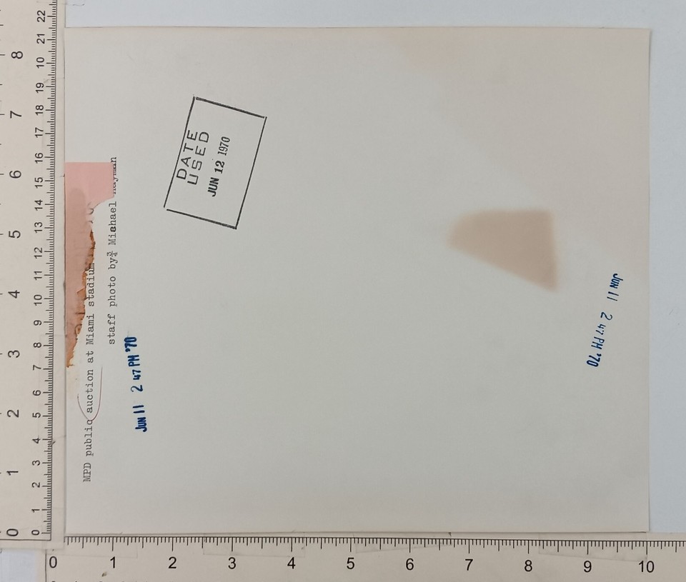 1970 Miami Stadium Florida Police Auction Jewelry MPD FL Vintage Press ...