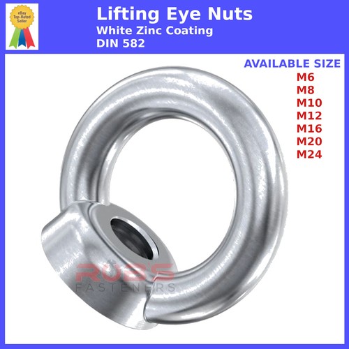 M6 M8 M10 M12 M16 M20 M24 LIFTING EYE NUTS GALVANIC ZINC FEMALE METRIC ...