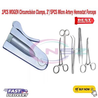 1PCS MOGEN Circumcision Clamps 3"/5Micro Artery Hemostat Forceps ...